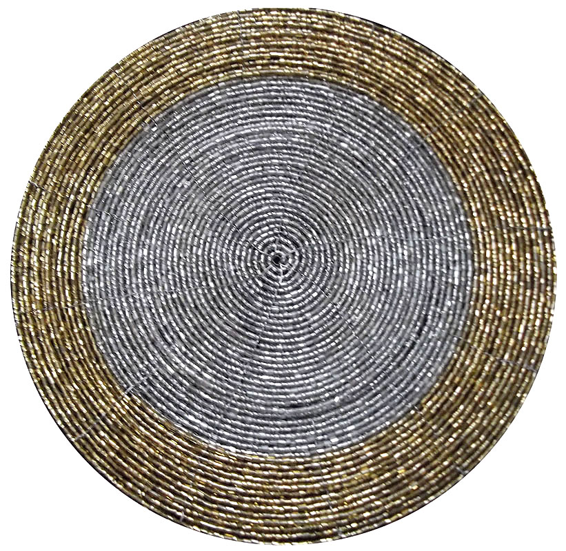 Round Placemats – Gold + Silver